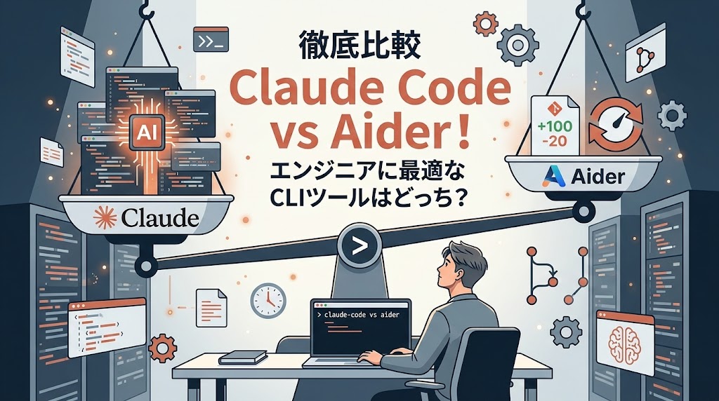 【徹底比較】Claude Code vs Aider！エンジニアに最適なCLIツールはどっち？ - 8PM Journal